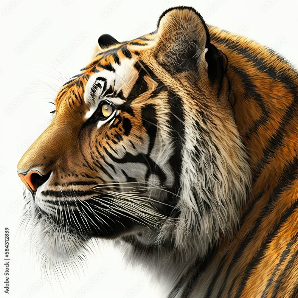Animal clip art , photo realistic - generative AI tiger Stock ...