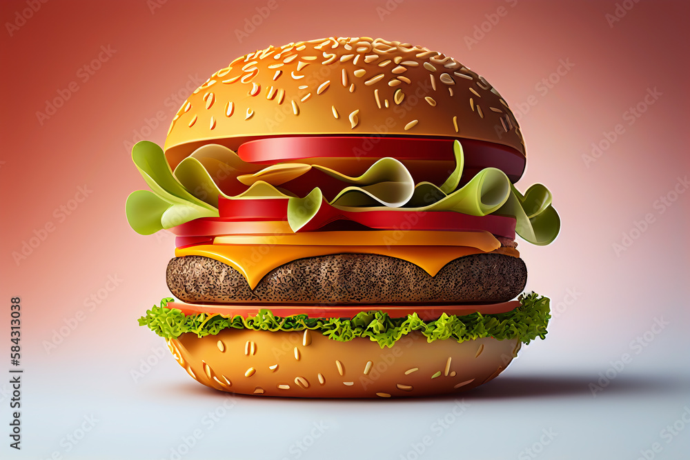 Burger poster for menu restaurant. Burger design style promotional fast ...