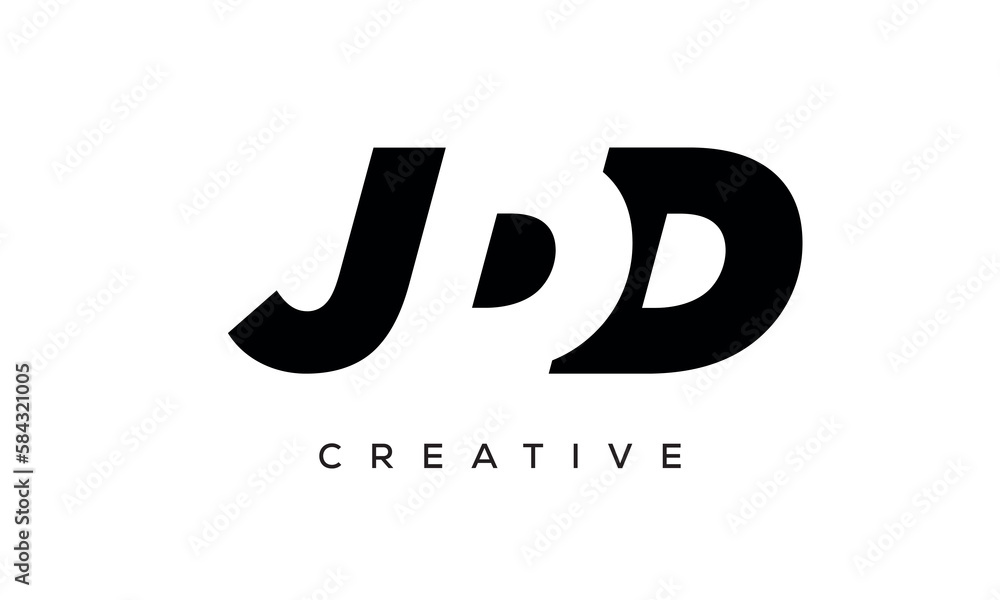 JDD letters negative space logo design. creative typography monogram ...