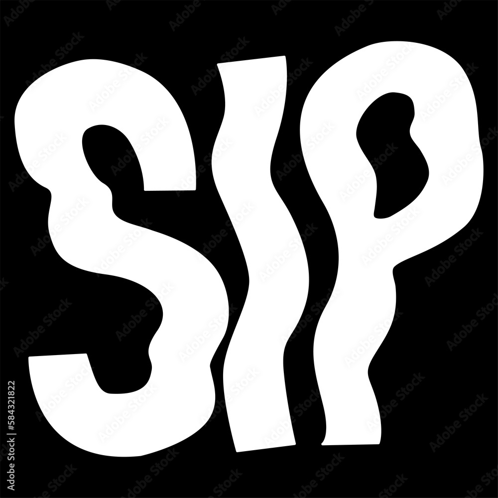 Sip.Vector illustration sip lettering.Sip logo Stock Illustration ...