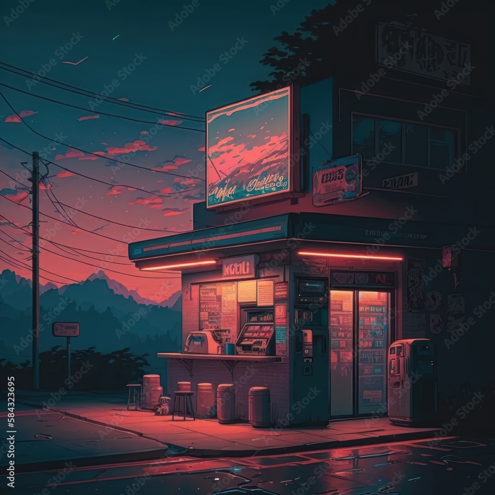 Lofi Music Background Stock Illustration | Adobe Stock