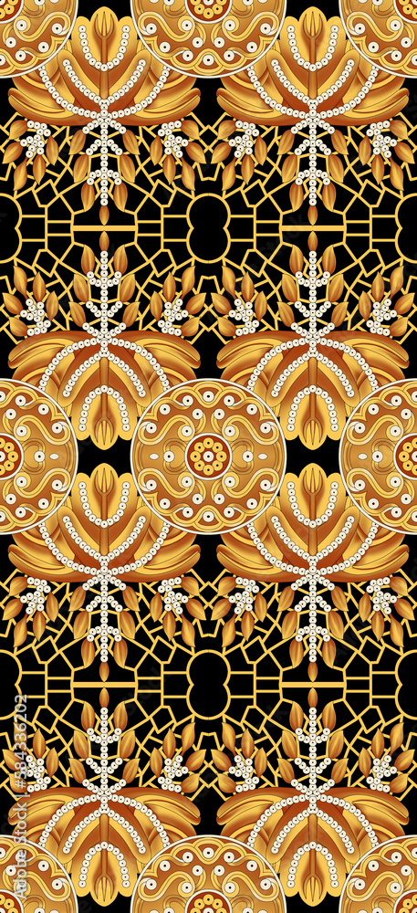 Digital Textile ethnic Shirt Border Design Composition Bunch to create ...