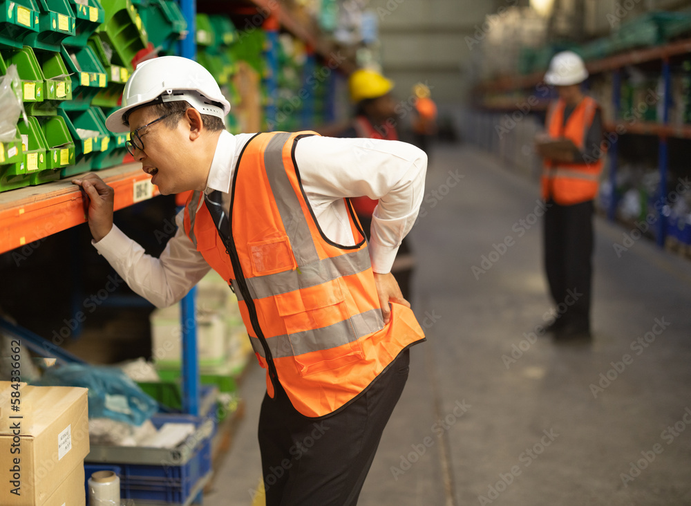 The warehouse worker suffered from a back injury while lifting and ...