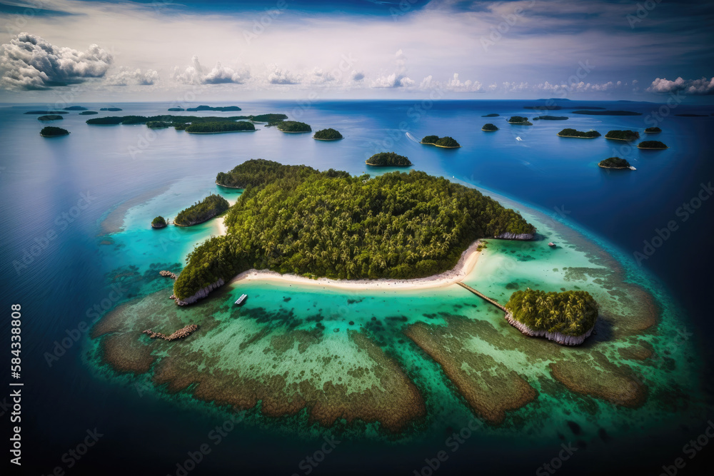 Island chains in the sea. Aerial photos of the Philippine dream islands ...
