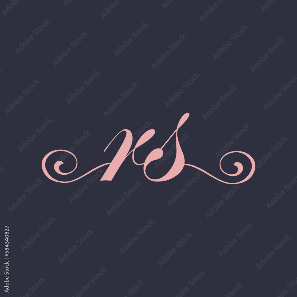 Initial Handwritten RS R S Letters Logo with a minimalist design. Stock ...