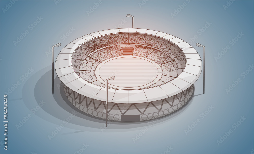 Cricket Stadium Top View