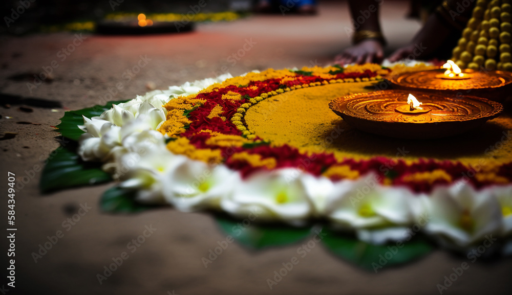 Onam: The Harvest Festival of Kerala, India Stock Illustration | Adobe ...