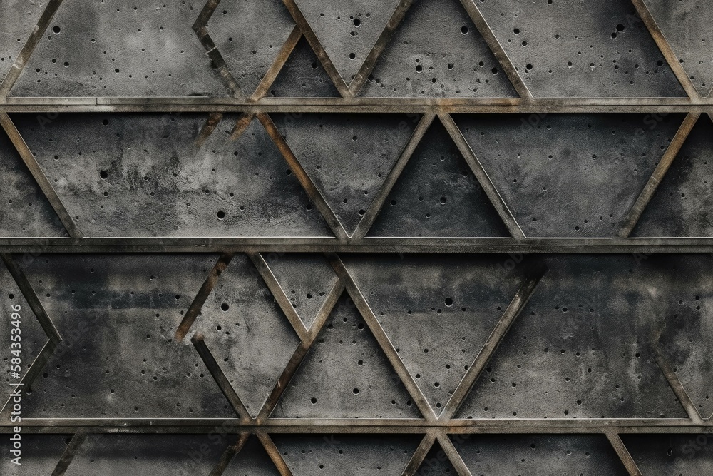 Seamless gritty and industrial concrete texture with metallic accents ...