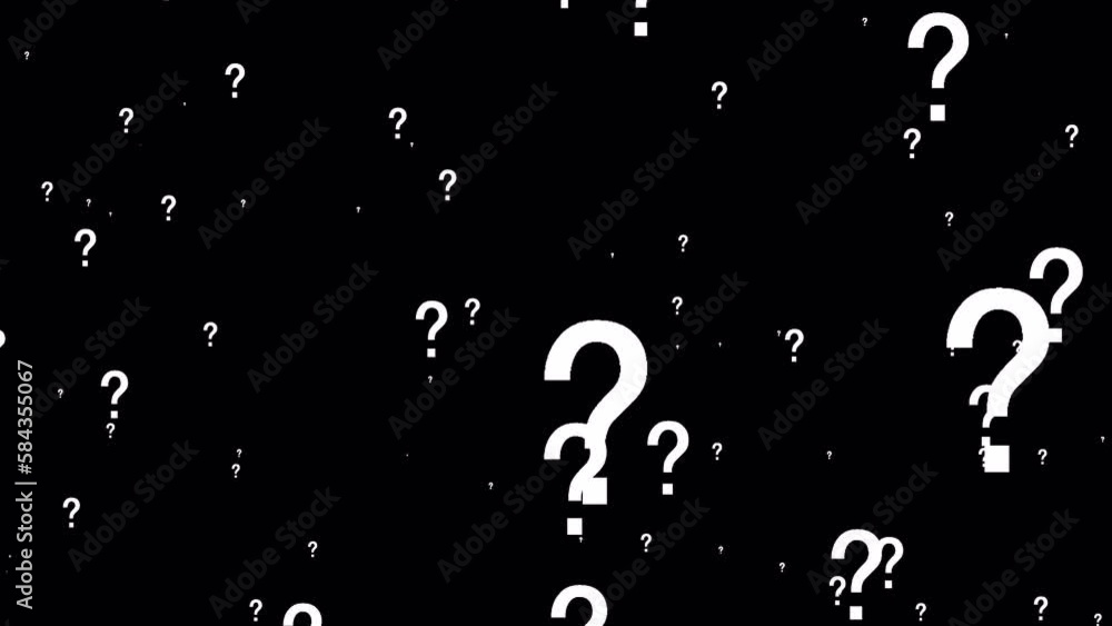 Vídeo do Stock: Abstract animation of question marks symbols Background ...