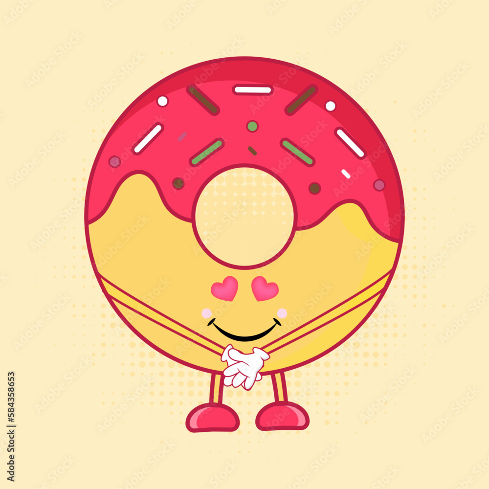 Cute Donuts Character, Cute Donuts Character features a charming and ...