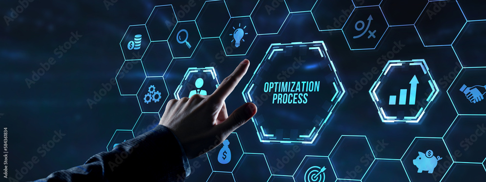 Internet, business, Technology and network concept. Optimization ...