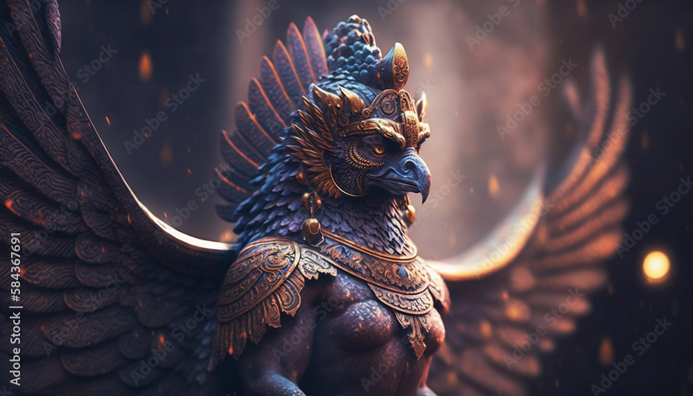 Majestic Garuda Sculpture: Symbol of Power and Devotion in Indian ...