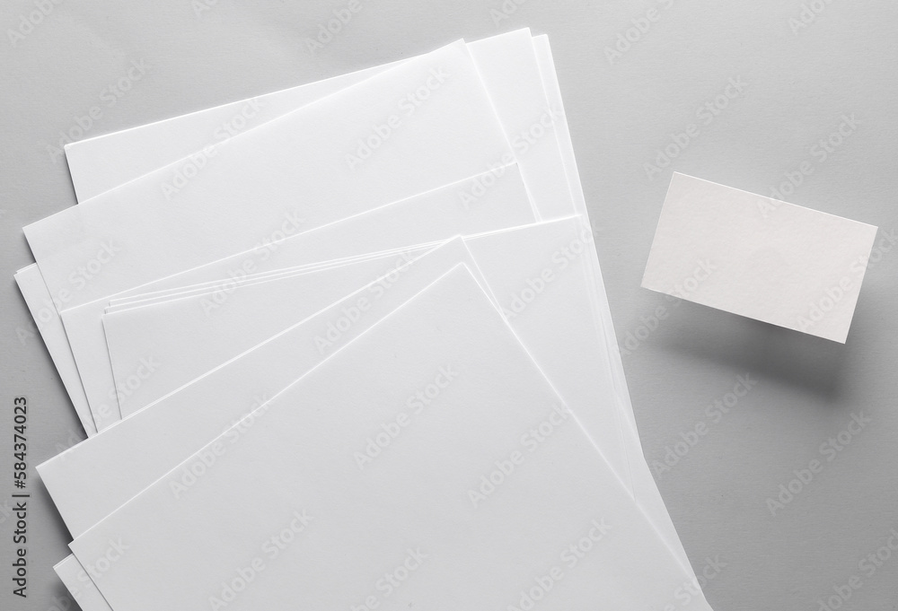 White blank sheets of a4 paper size or documents mockup and business ...
