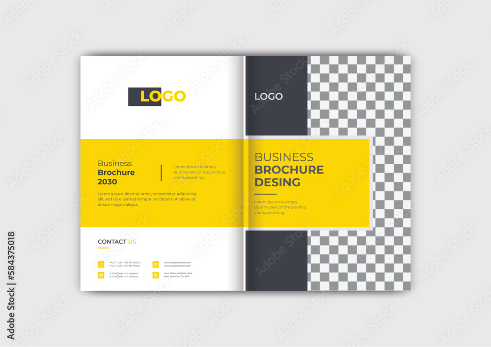 Corporate company profile cover page or business brochure cover design ...