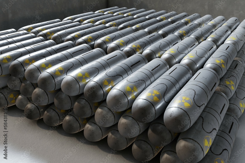 Uranium munitions. Nuclear tank projectile. Missile concept ilustración ...