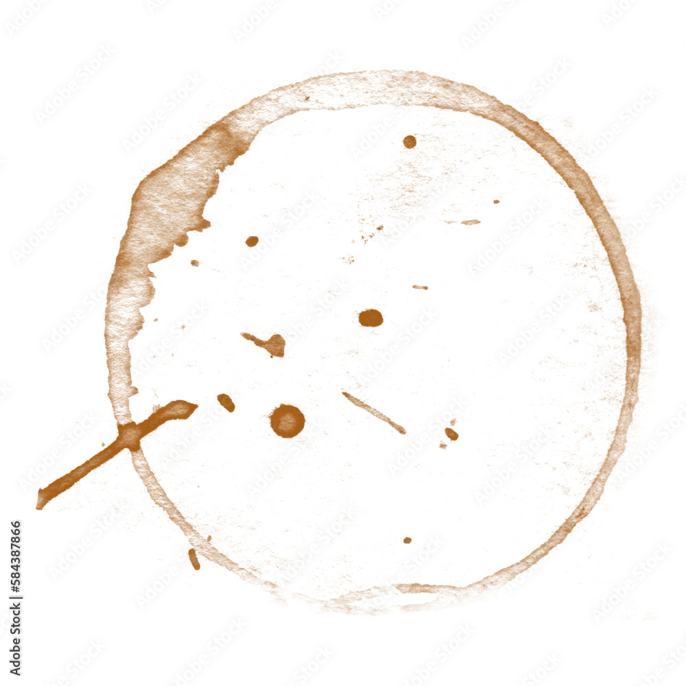 ภาพประกอบสต็อก Coffee stains isolated on a transparent background ...