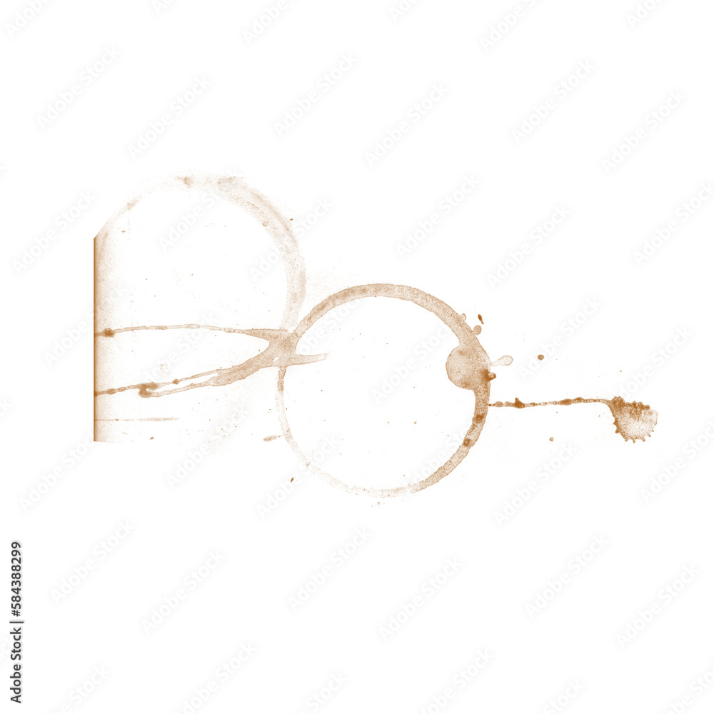 Coffee stains isolated on a transparent background. Royalty high ...