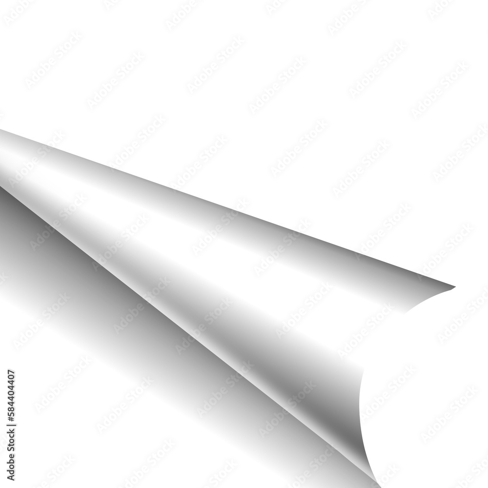 Silver page corner, page corner png, folded paper, bookmark clipart ...