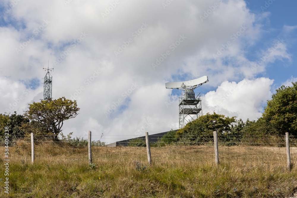 Primary radar structure of the English HM Coastguard on top of the ...