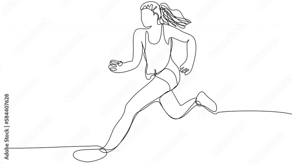 Girl Jogging Drawing at Dennis Crane blog