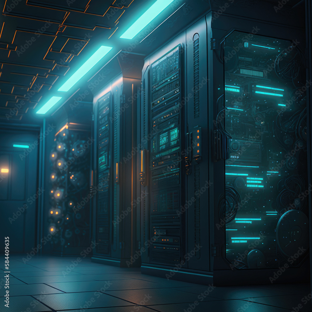 Data Center With Server Room Platform For Hosting Contemporary Internet Contents Rack Housing