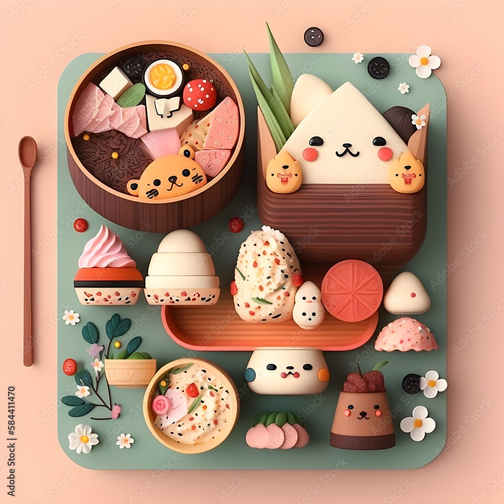 "Sushi and Poke Party: Cute Delights for Your Taste Buds" | Generative ...