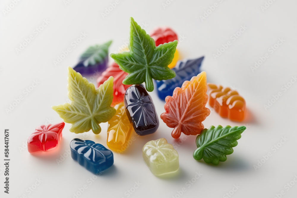 cannabis thc jelly candies Generative AI Stock Illustration | Adobe Stock