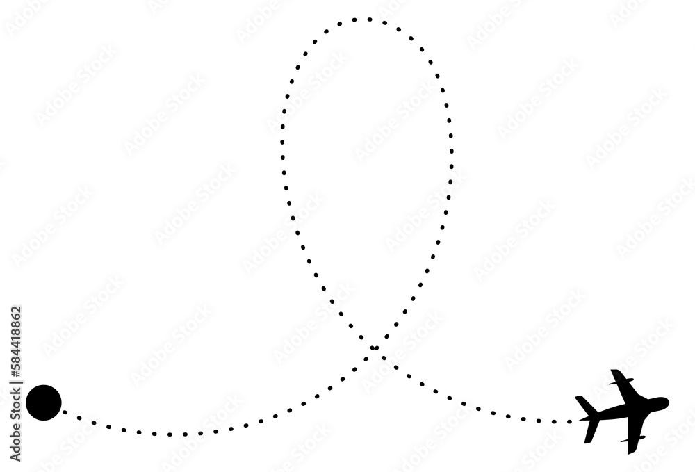 Flying way dotted line. Plane flight trajectory Stock Illustration ... Flying way dotted line. Plane flight trajectory Stock Illustration ...