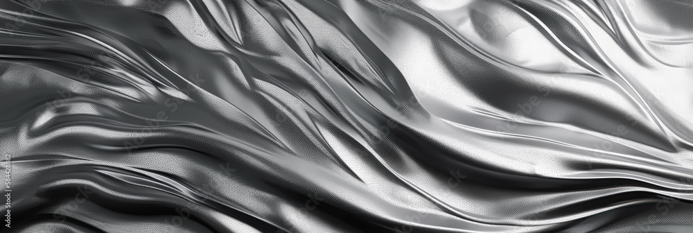 silver gradient background with molten liquid metal texture. Generative ...