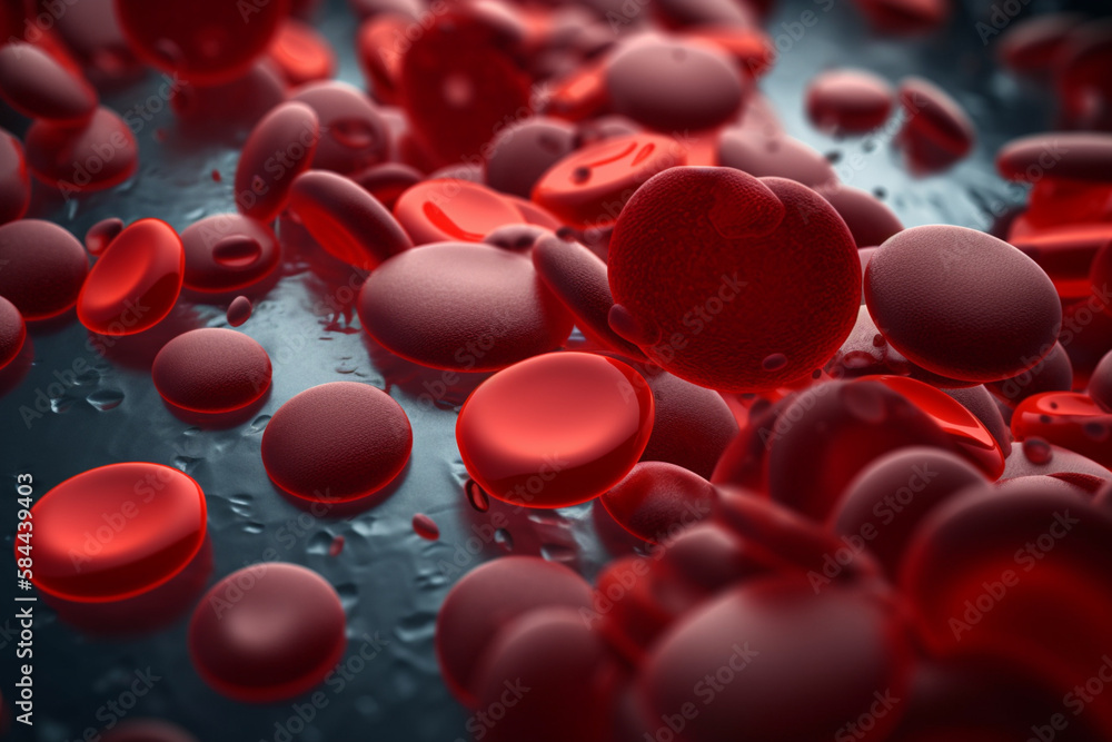 Red blood cells in anemia of chronic disease, erythrocytes, leukocytes ...