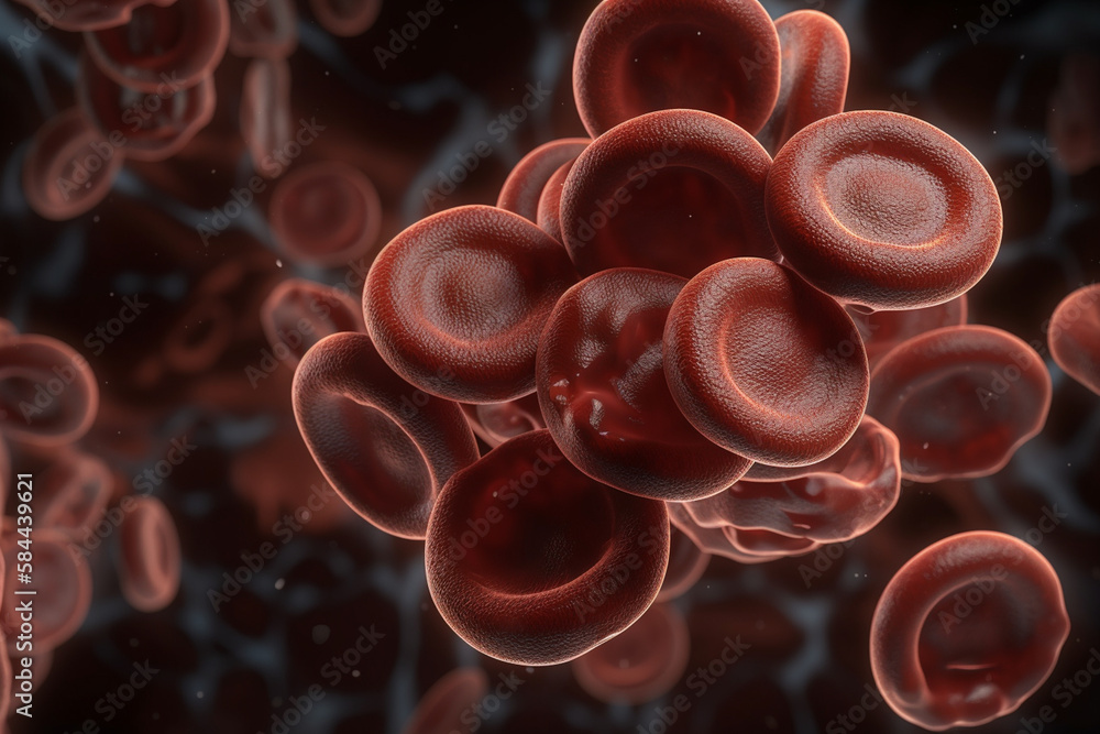 Platelets forming a blood clot, AI Generative Stock Illustration ...