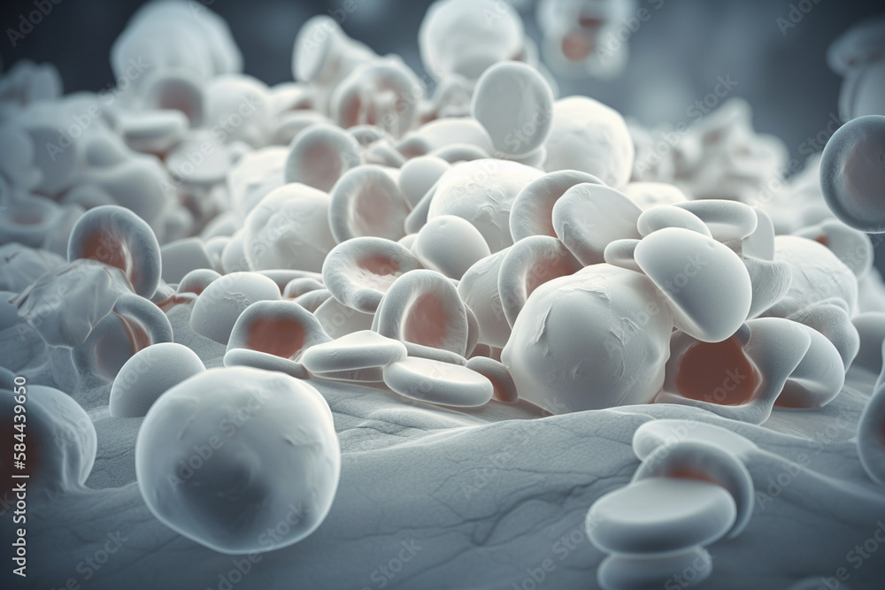 White blood cells in leukemia, AI Generative Stock-illustration | Adobe ...