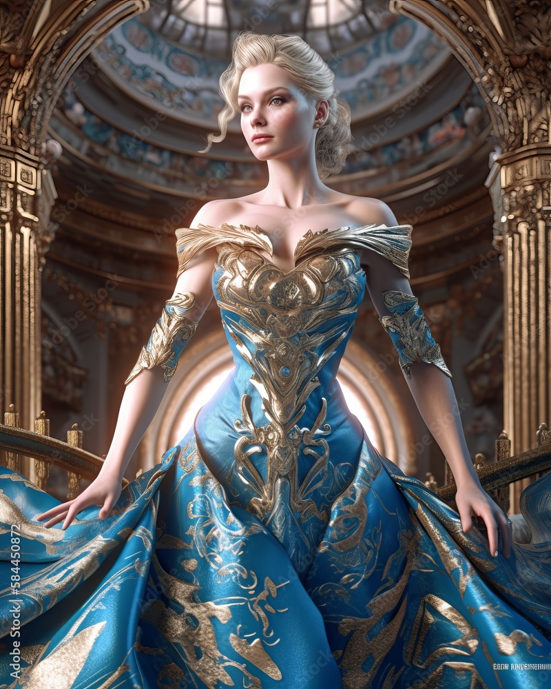 The Vivid 8K Female Rococo Supergirl Woman: A Delicate and Muscular ...