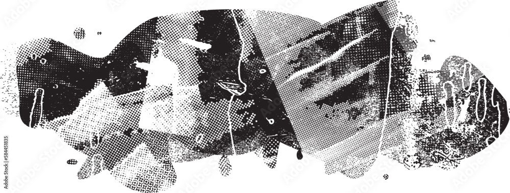 Glitch distorted grungy isolated banner . Design element for brochure ...