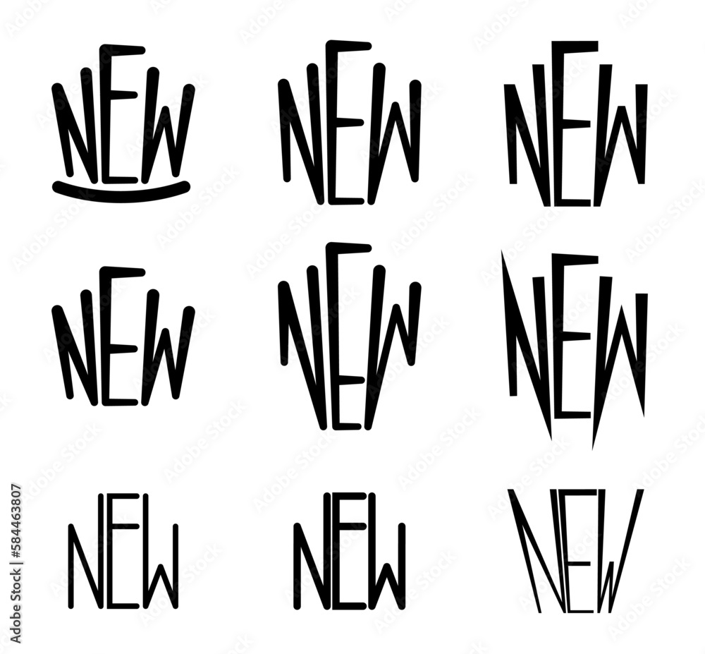 vector NEW signs set Stock Vector | Adobe Stock