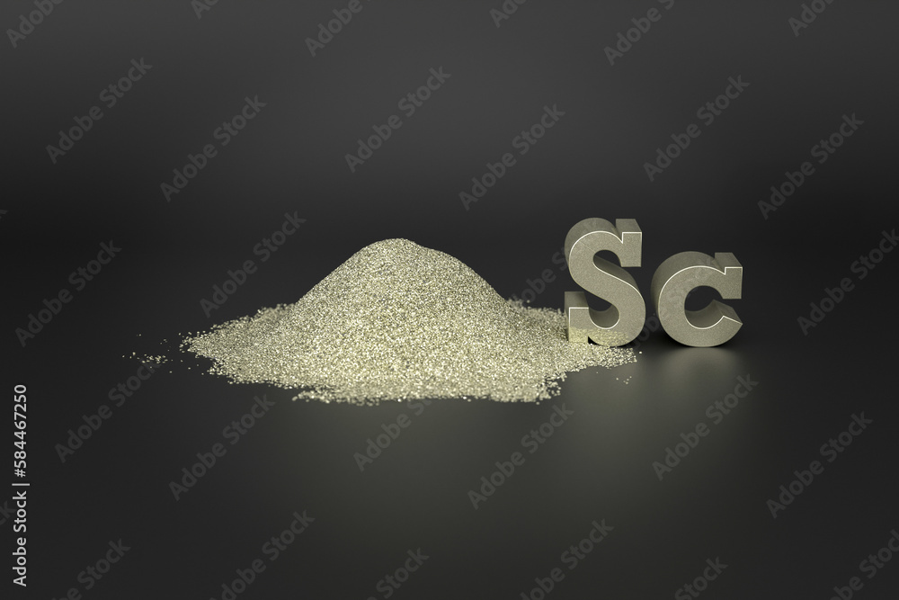 REE - rare-earth element Scandium. A handful of light golden metallic ...
