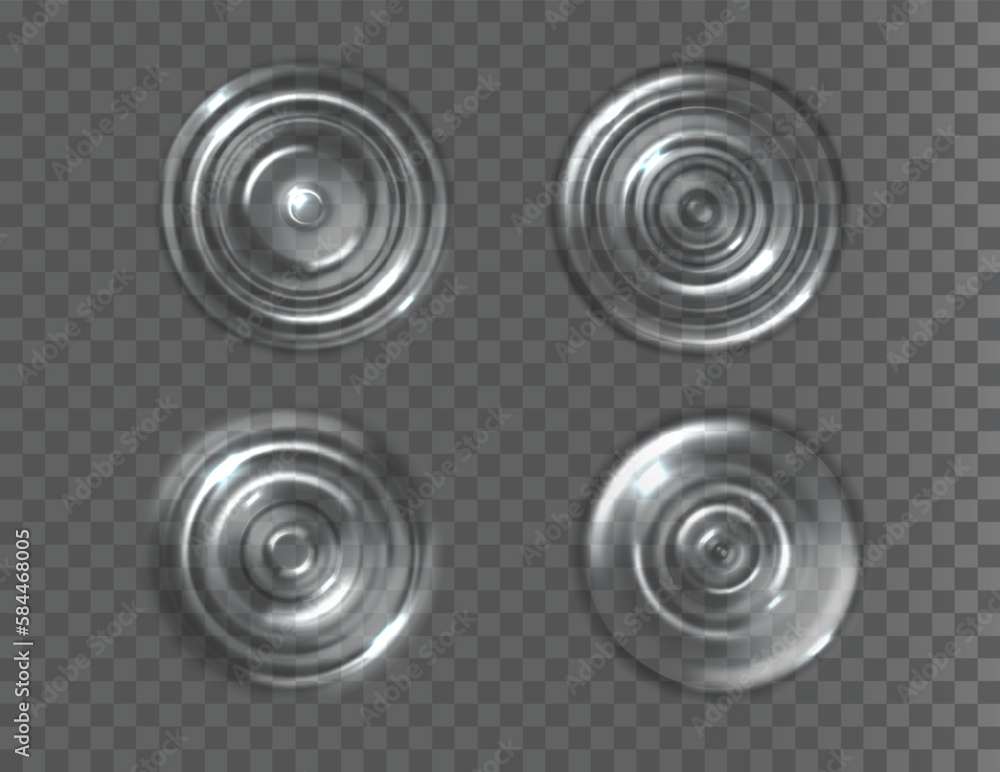 Ripple splash water waves effect of drop. Realistic splash water ...