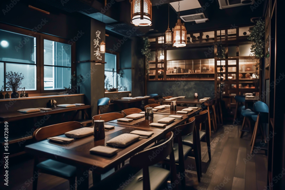 asian restaurant interior design, japandi, japanese culture cuisine ...