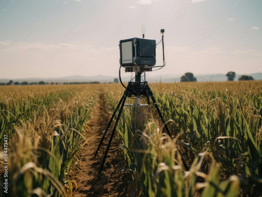 Machines survey crops with infrared detection systems helping farmers ...