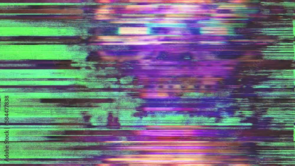 VHS tape texture animation with vintage noise and distortion, ideal for ...