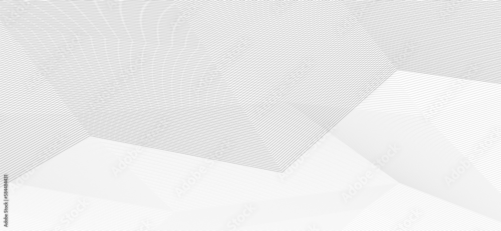 Geometric guilloched background by thin broken gray lines. Subtle ...