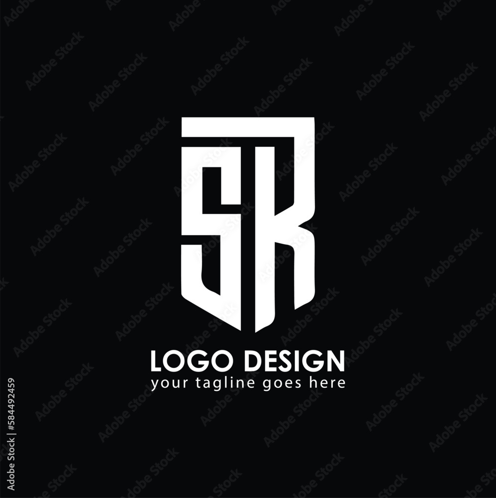 SR SR Logo Design, Creative Minimal Letter SR SR Monogram Stock Vector ...