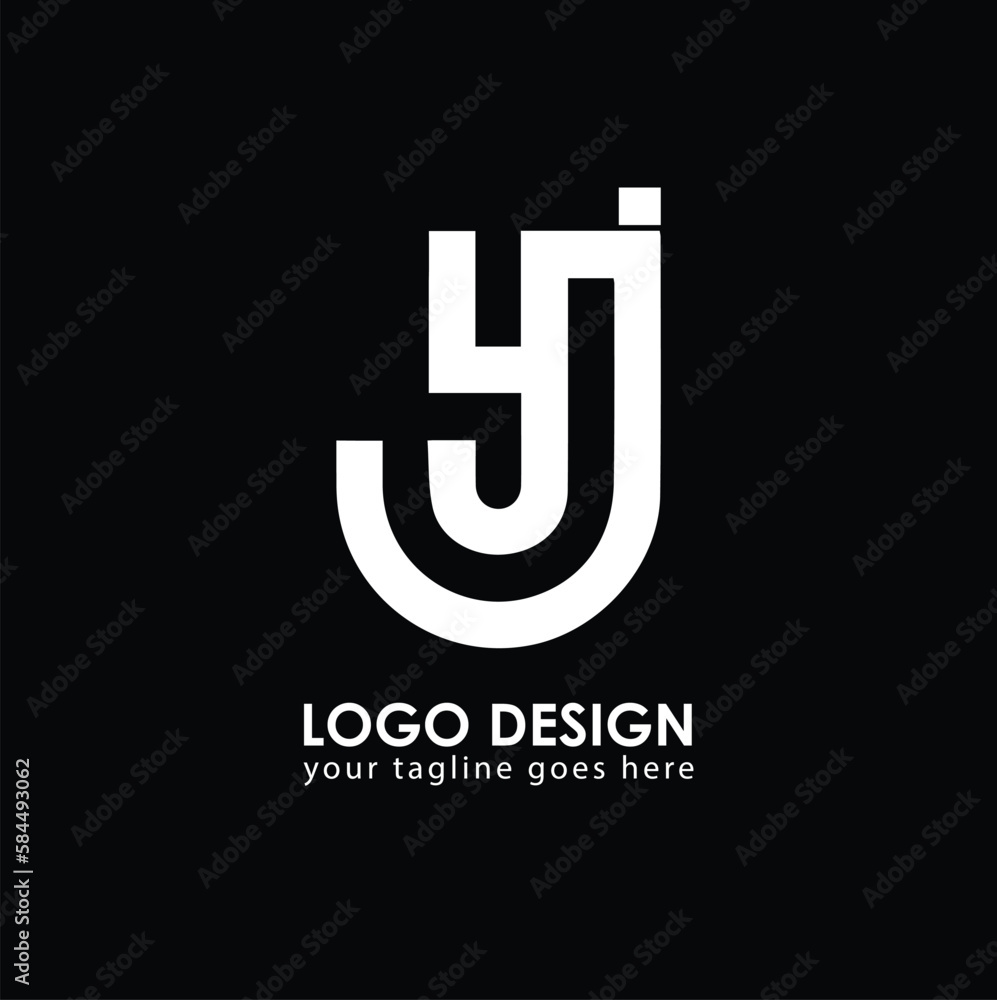 YJ YJ Logo Design, Creative Minimal Letter YJ YJ Monogram Stock Vector ...