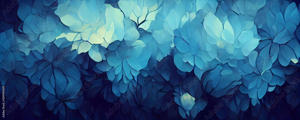 Mesmerizing Blue Wallpaper Collection - Abstract Flower Textured ...