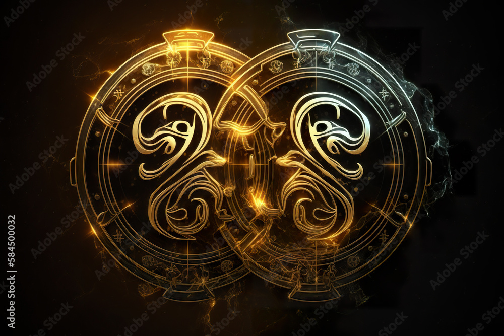 Gemini zodiac sign horoscope symbol magic astrology gemini in fantastic ...