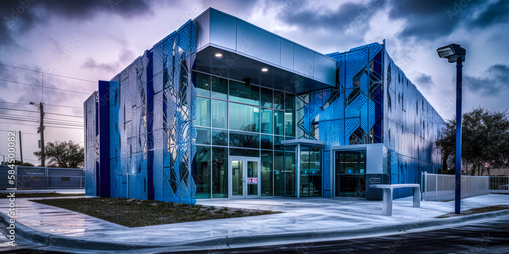 Modern police department building exterior architecture design ...