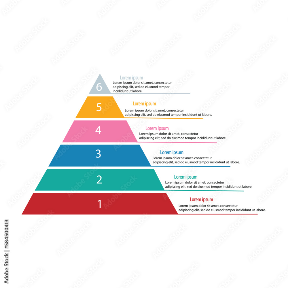 Bloom's Taxonomy educational model flat vector diagram for apps and ...