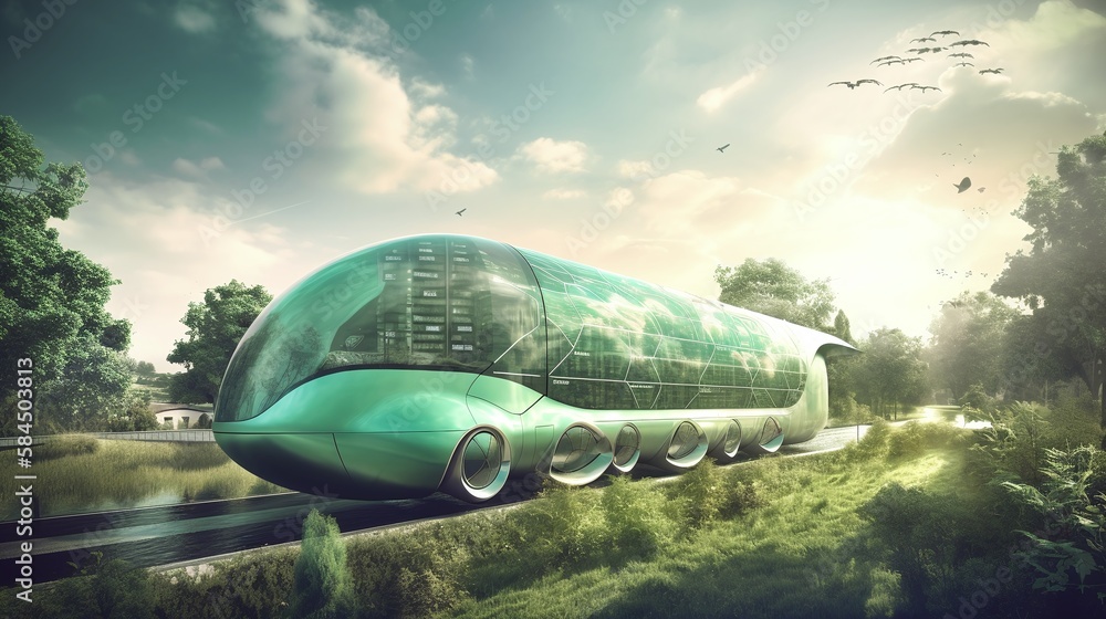 Clean and Green Transportation of the Future - AI Generated ...