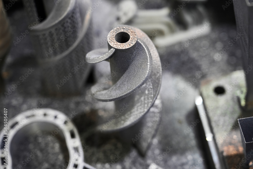 Motor details made with metal powder 3d printing technology Stock Photo ...