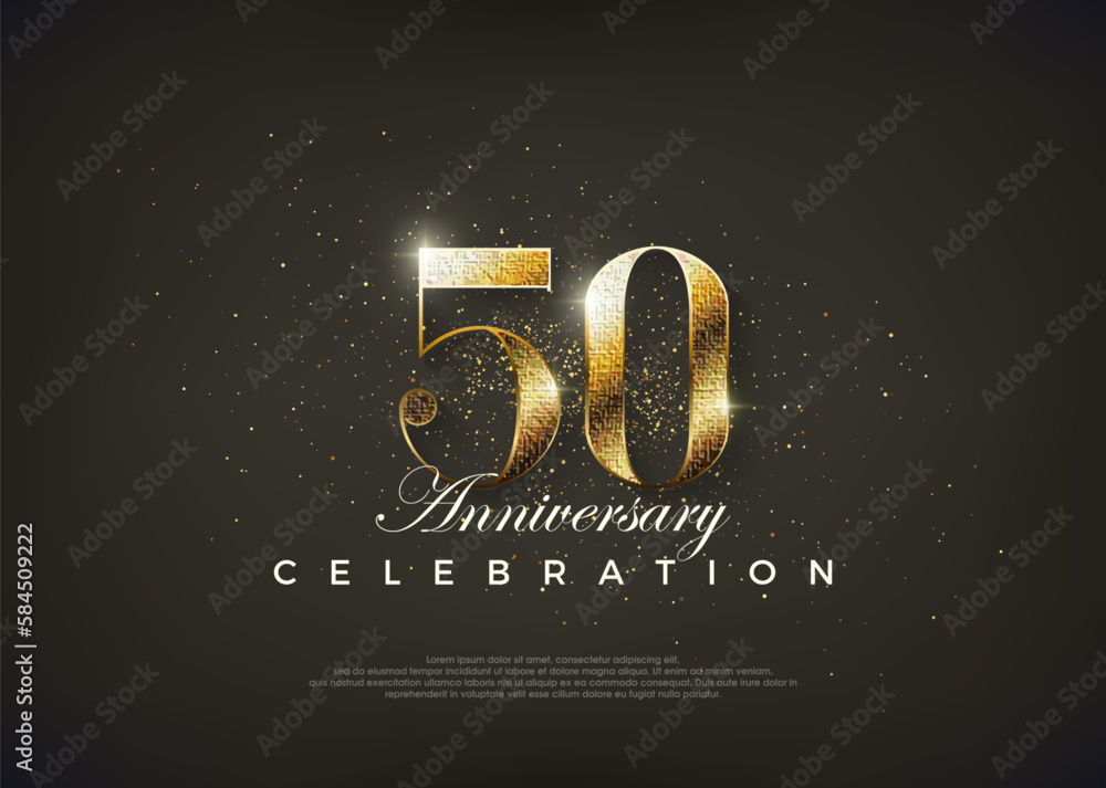 Fancy number 50th to celebrate 50th birthday. Premium vector for poster ...